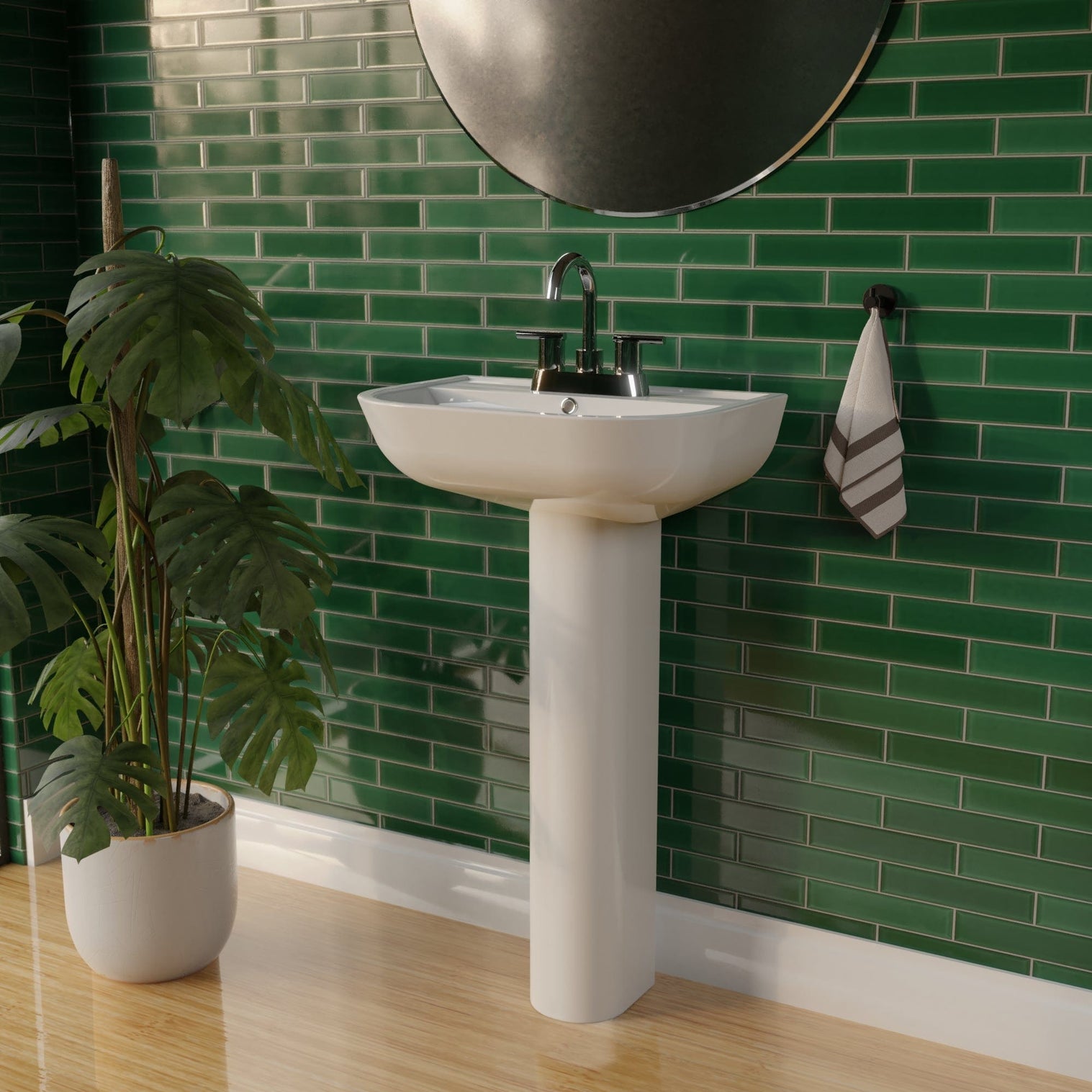 Paladoso Vitreous China Pedestal Sink – Magnus Home Products