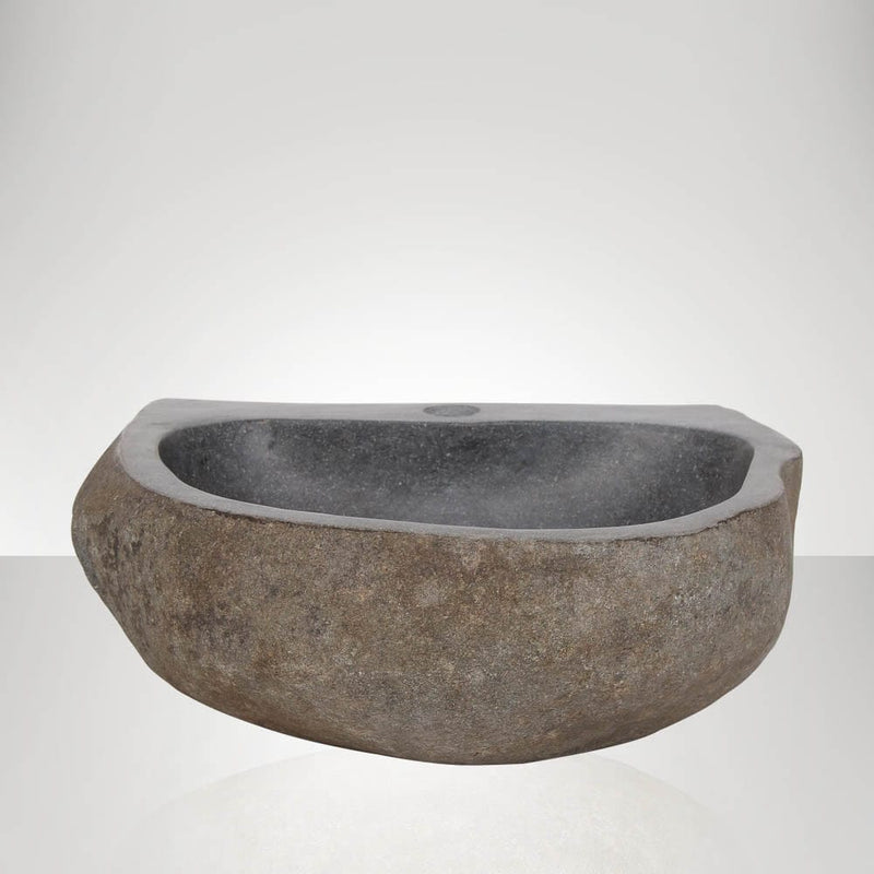 River Stone Vessel Sink | Natural Stone Bathroom Sink – Magnus Home ...